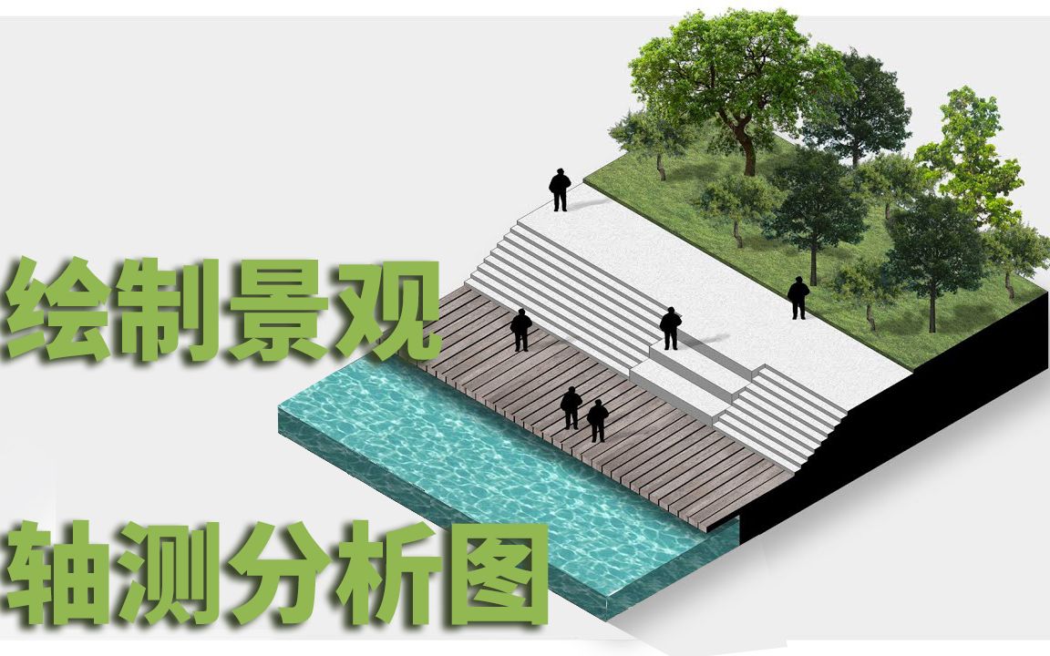 Sketchup & Photoshop | 景观轴测分析图绘制