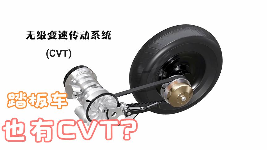 踏板车变速箱如何工作？三维动画展示CVT变速箱工作原理