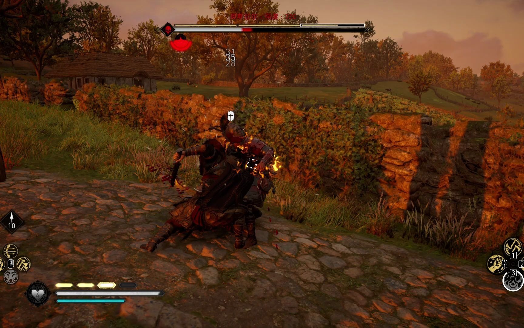 刺客信条英灵殿 50秒越级狂干220级狂热者 双匕首流是多恐怖!欢迎点击