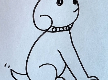 这样画小狗 也太简单了吧#一学就会系列 #小狗简笔画 #简笔画教程 #...