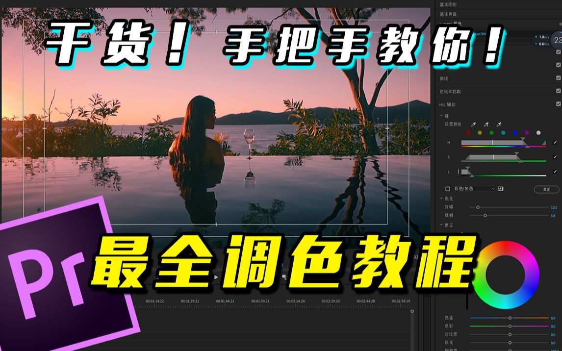 【PR教程】Premiere Pro基础调色教学从零开始!摄影师思路分享