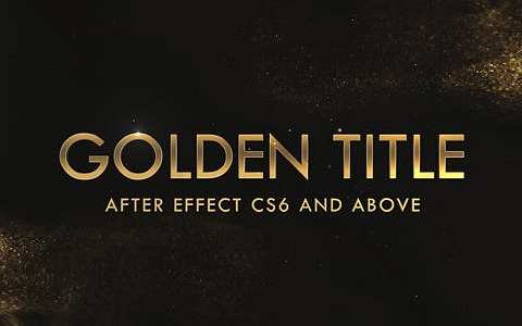 AE模板-豪华金色文字标题模板金色高光效果金色闪光效果文字模板...