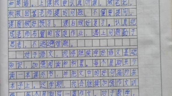 学生优秀作文:《新学期的打算》,新的学期,同学们来制定学习计划吧,...