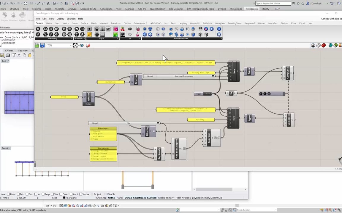 Organize Rhino Geometry into Revit Subcategories_ RIR 犀牛构件导入...