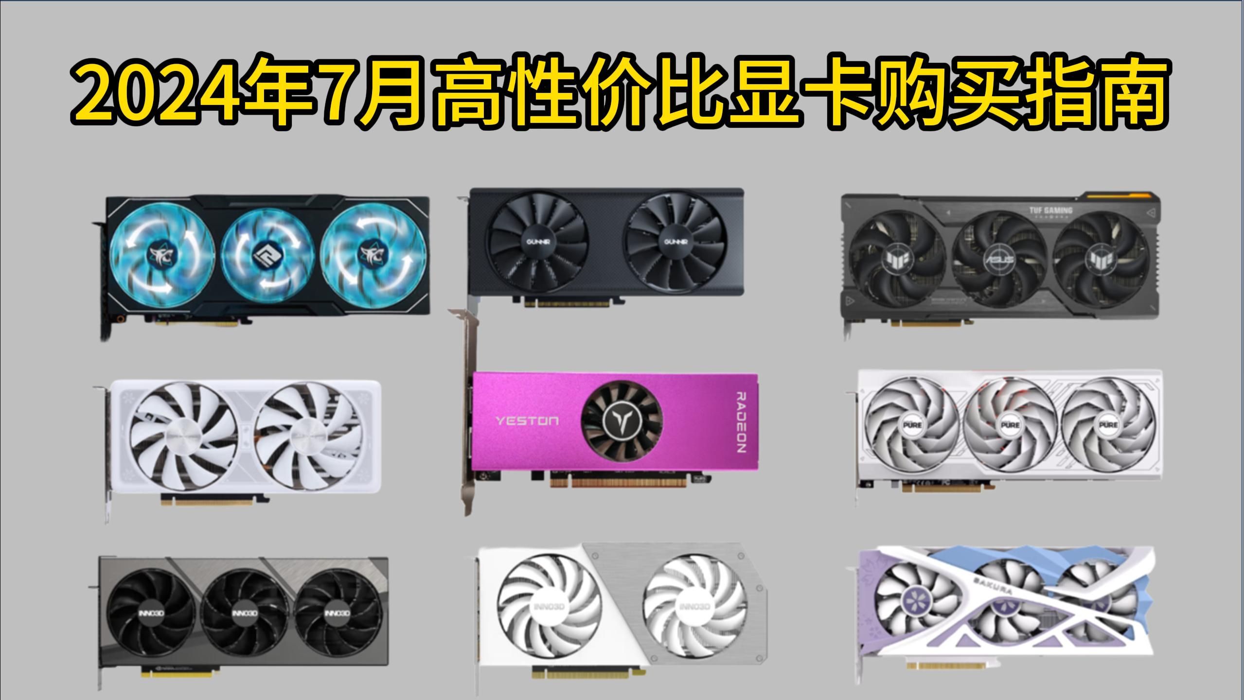 还要继续等吗?2024年全价位在售显卡推荐,1000+价位 显卡购买推荐,...