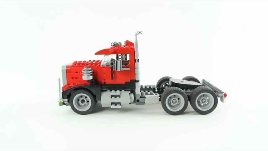 「积木模型」乐高4955玩具卡车的拼装展示