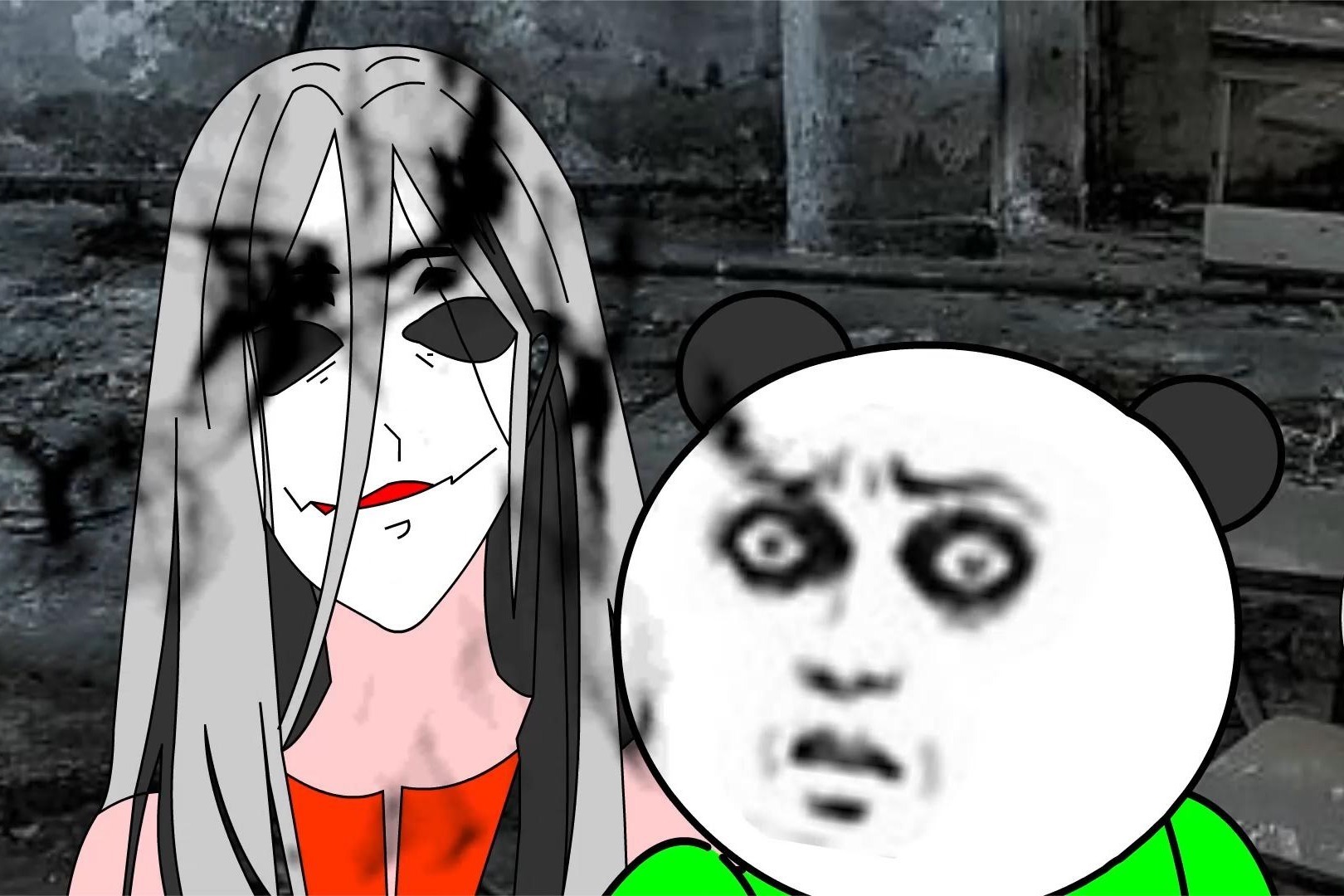 沙雕恐怖动画: 带着小女友去也会,走进一间房,差点被吓死