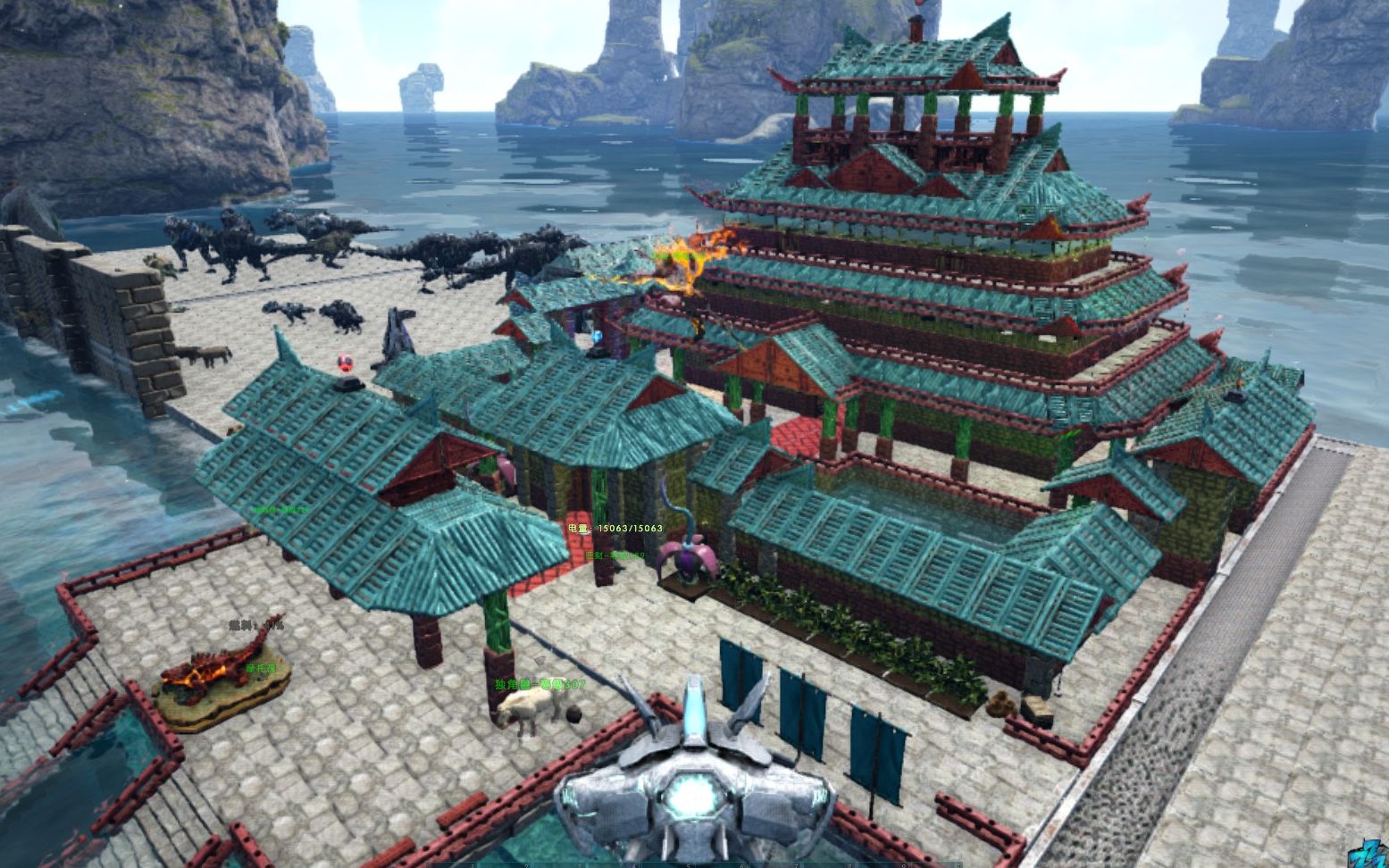 【方舟建筑】中式古风观海小筑 建筑全过程(无MOD)纯净版