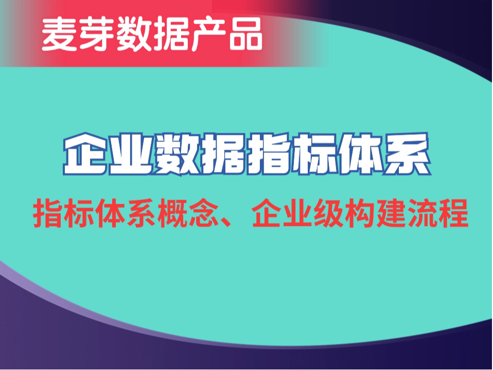 企业级数据指标体系如何搭建,数据产品经理不能不懂