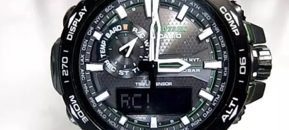 CASIO手表PRW-6000(5365)设置手动接收电波信号