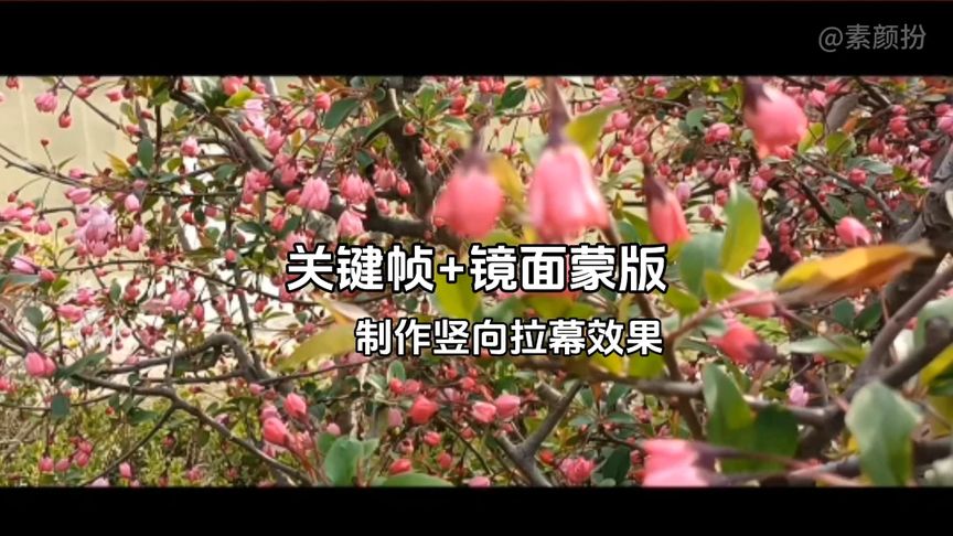 剪映关键帧加镜面蒙版制作竖向拉幕效果镜面蒙版初级应用