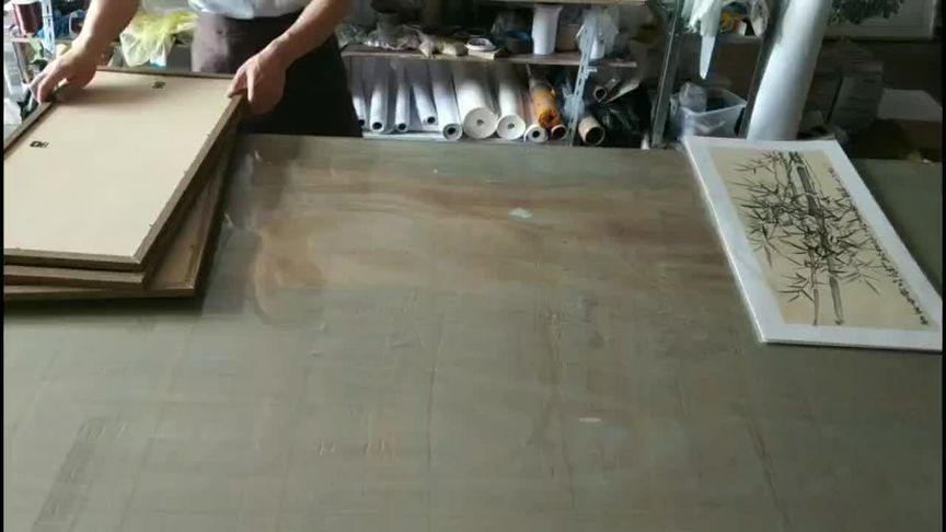 高分子简易画框装框,梅兰竹菊四条屏