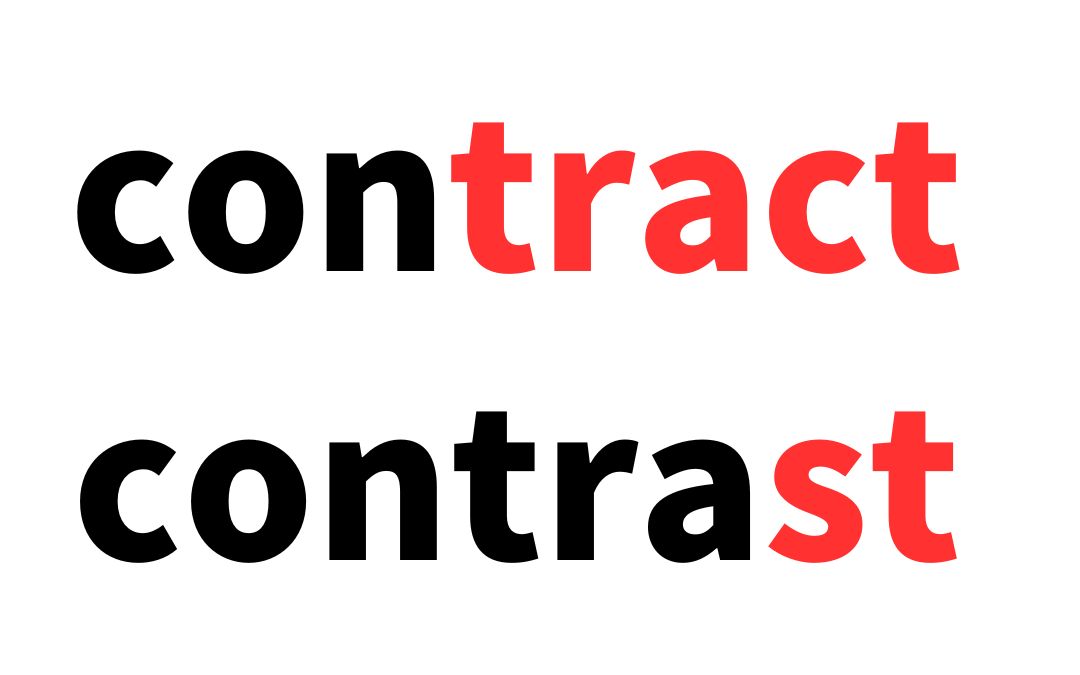 易混淆单词contract