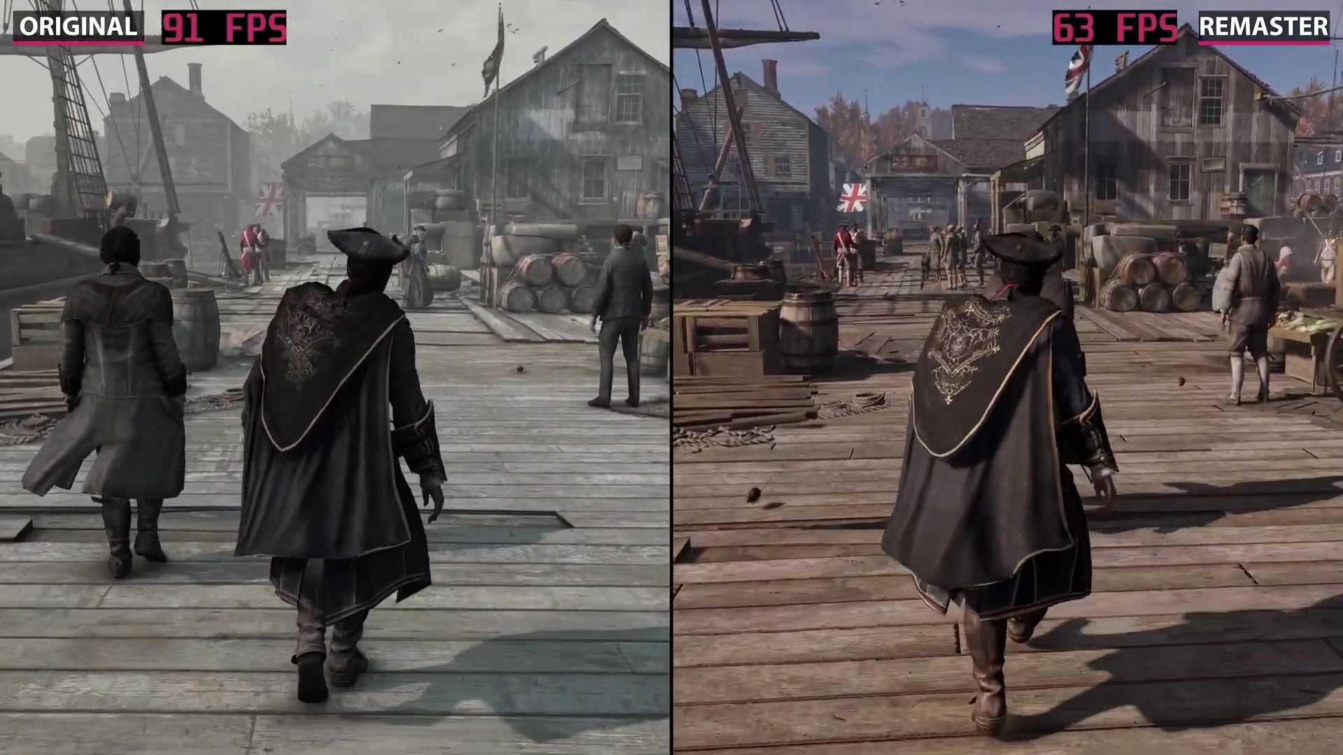 刺客信条3 原版VS重制版 良心重置 各个细节的差别