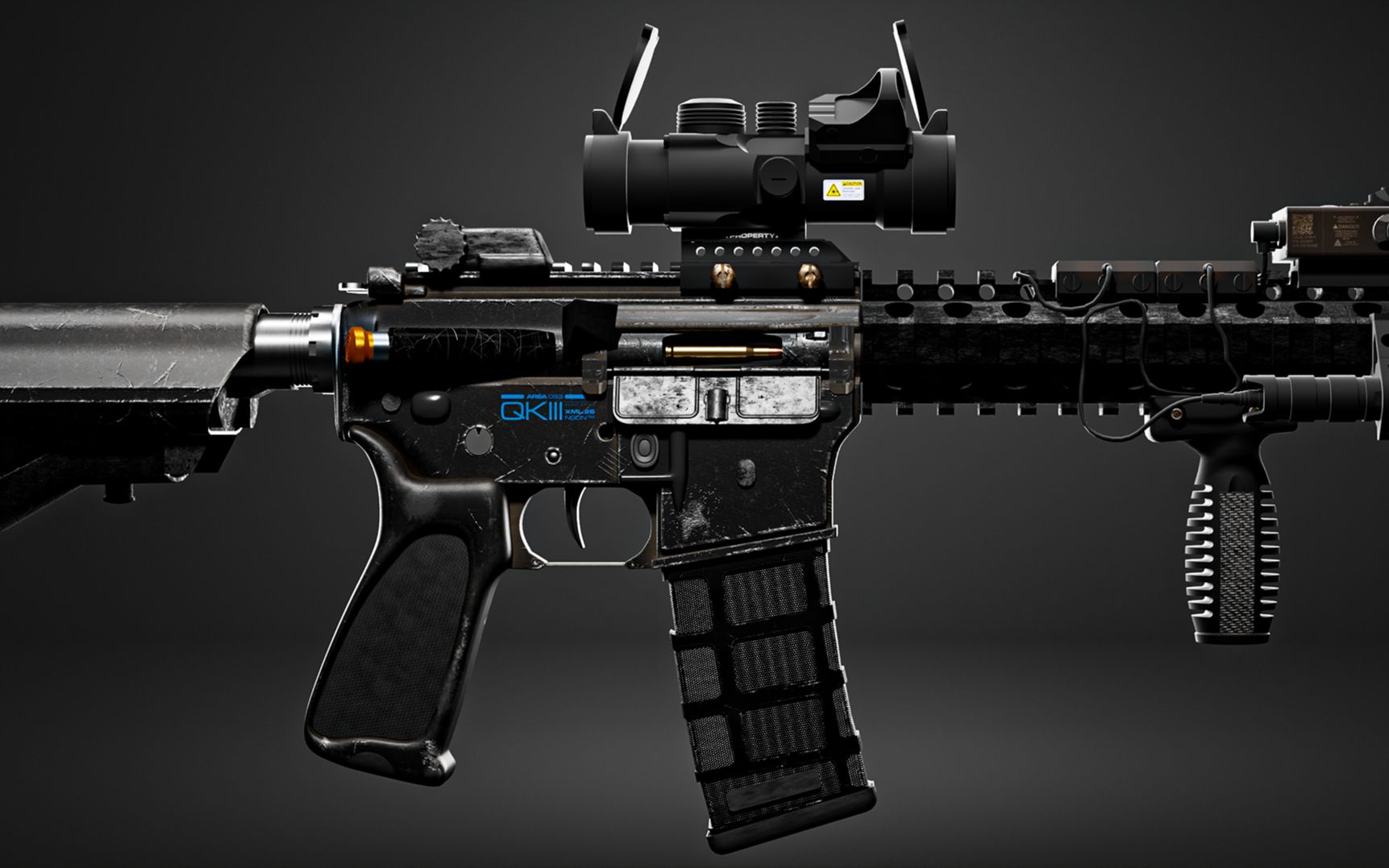 ender M4A1卡宾枪建模