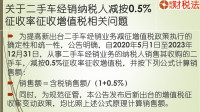 关于二手车经销纳税人减按0.5%征收率征收增值税相关问题