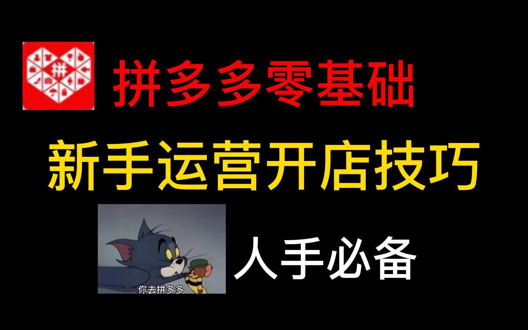 【拼多多运营视频】电商界大佬的拼多多运营教程来啦!这么高级的拼...