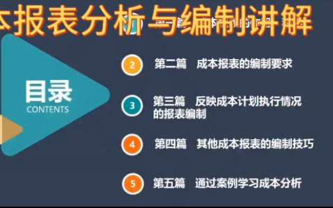 成本报表分析与编制讲解