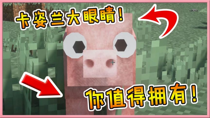 我的世界Mod:提高MC里动物的颜值!让它们变可爱的大眼萌宠!