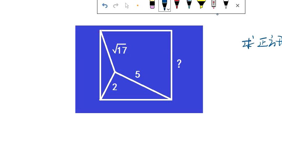 三段线为何能决定一个正方形?