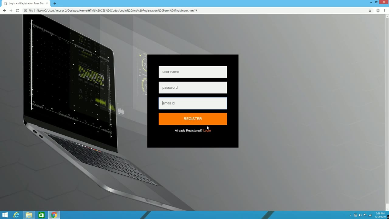 如何用html 和css 设计漂亮的登陆和注册页面 -【网页前端设计】