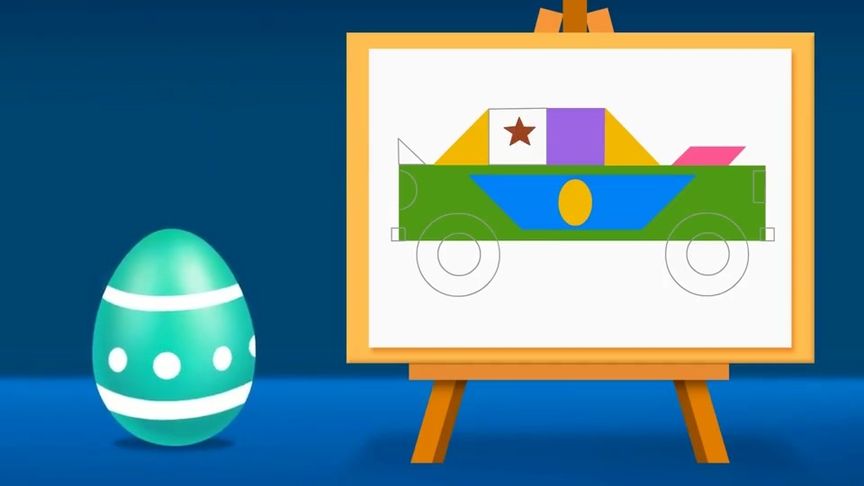 不同的形状组成一幅画