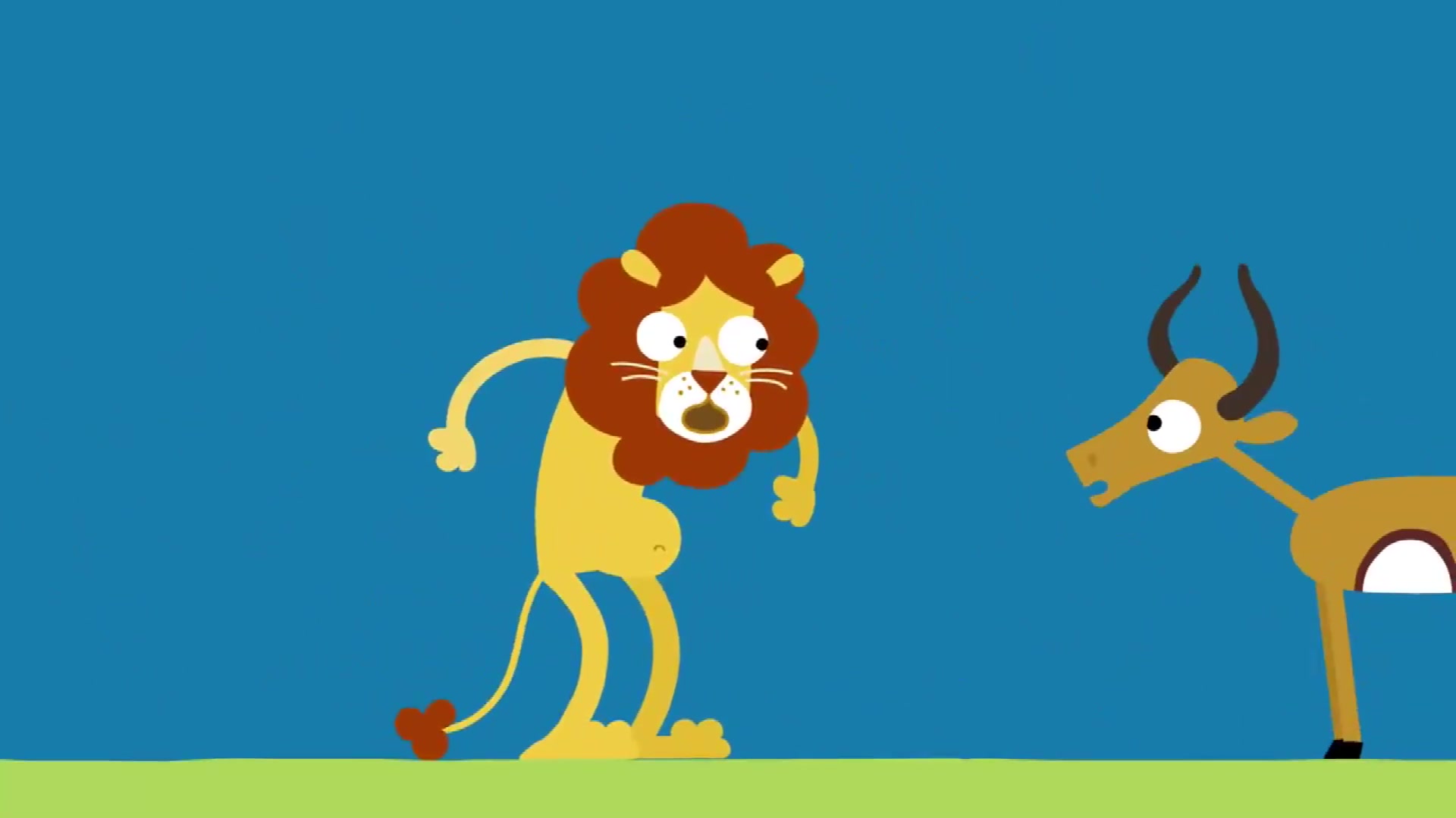 趣味动画短片《狮子》,想要追上健壮的羚羊,胖狮子该怎样逆袭?