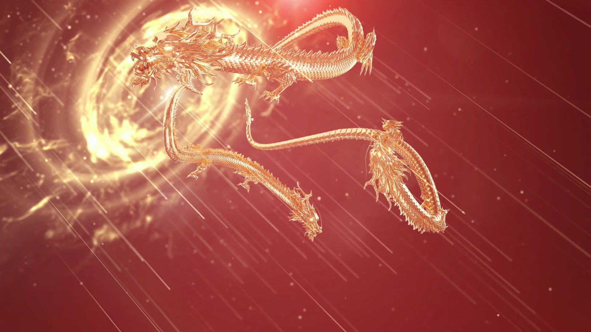 红色龙年大气稳重主持人闪亮登场 倒计时 暖场视频