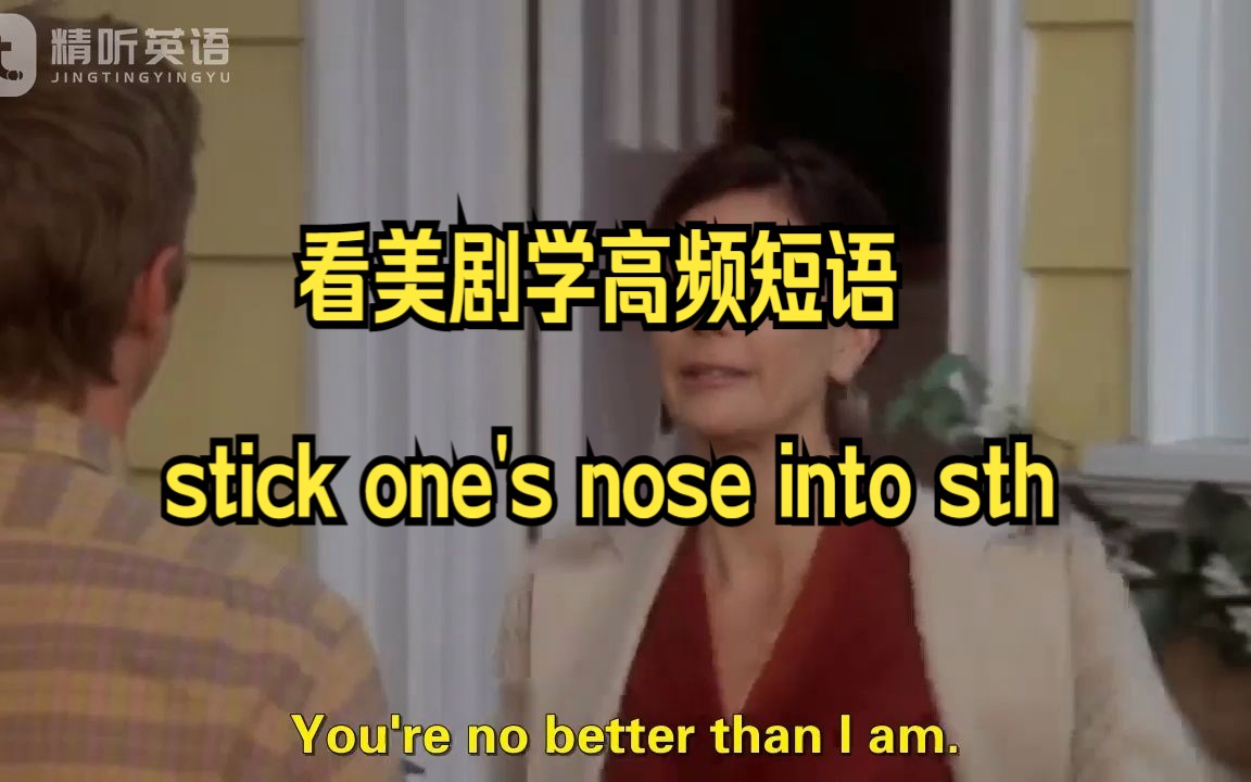 看美剧学高频短语:stick one's nose into sth