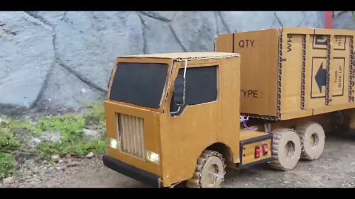 如何用纸板制作集装箱卡车