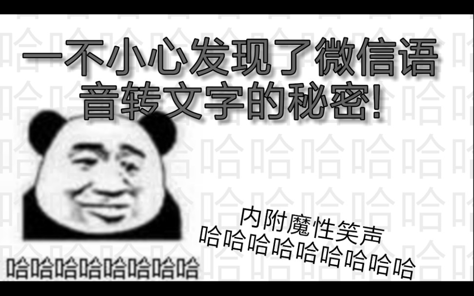 哇哦 竟然发现了微信语音转文字的秘密!好神奇哈哈哈哈哈哈哈