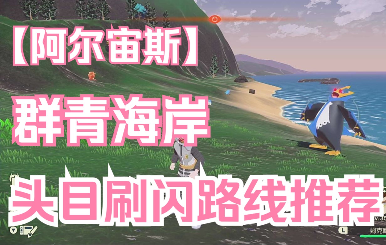 【雨归】「阿尔宙斯」群青海岸全头目路线 祝大家企鹅快快闪!