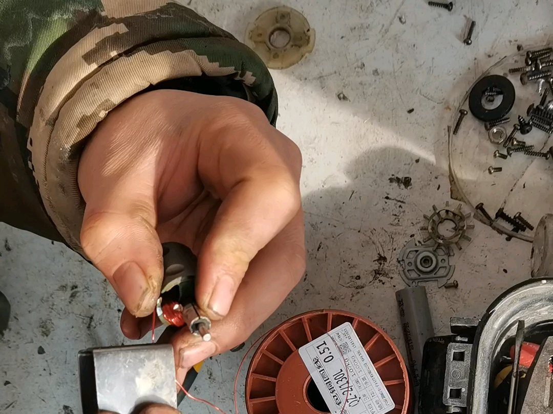 手把手教你550电机绕线,缠电机,电动工具小电机维修,