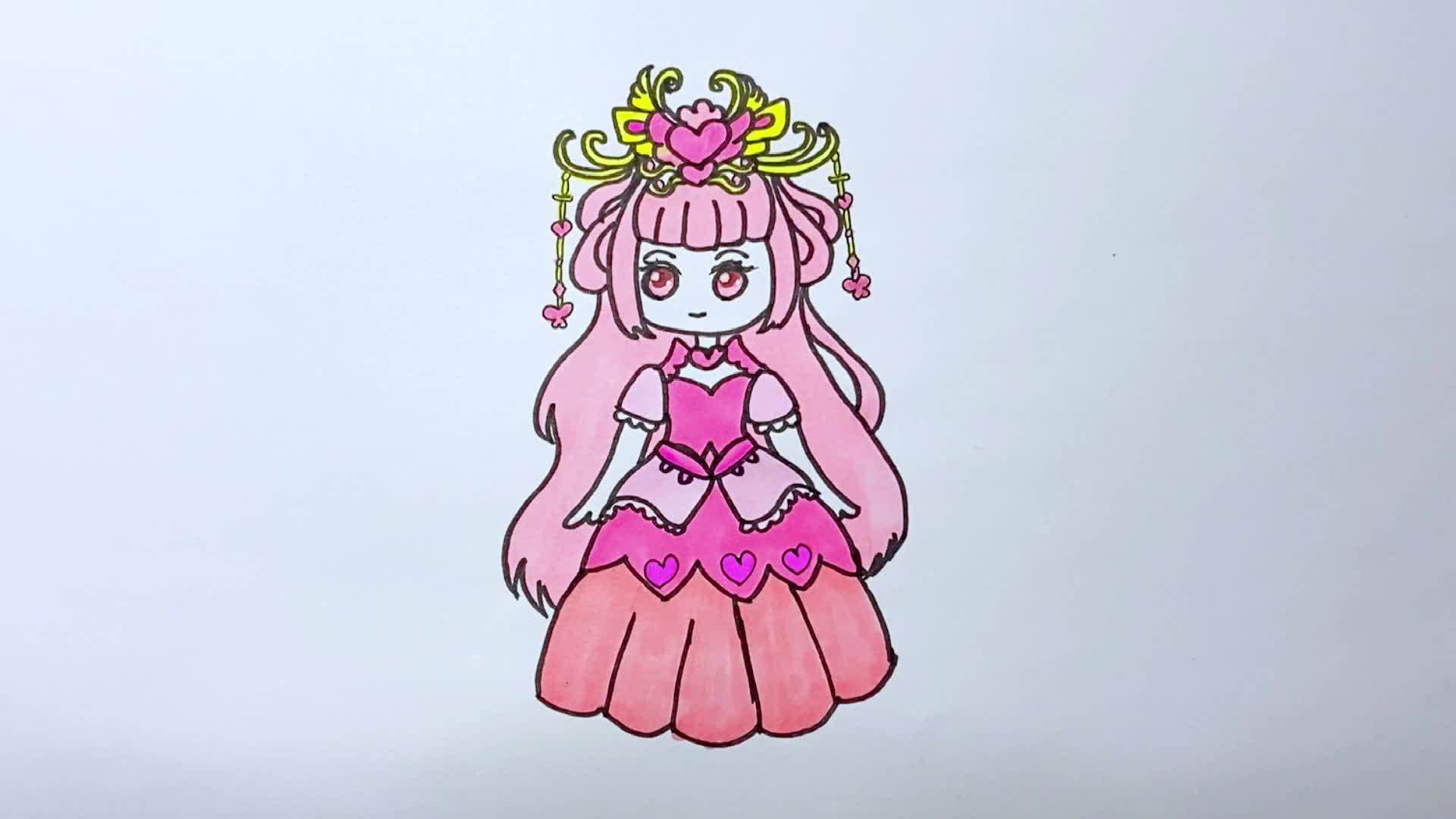 一分钟画叶罗丽萌萌情公主,你认识她吗绘画简笔画