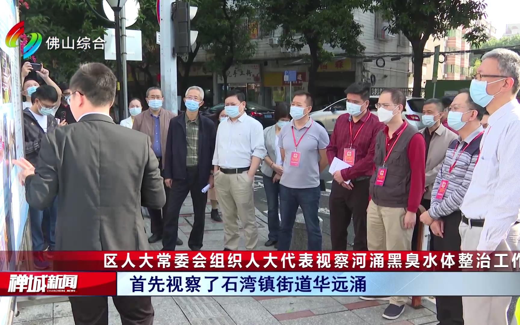 区人大常委会组织人大代表视察河涌黑臭水体整治工作