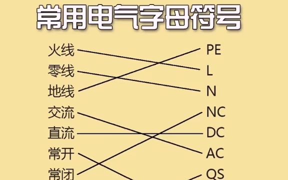 常用电器字母符号