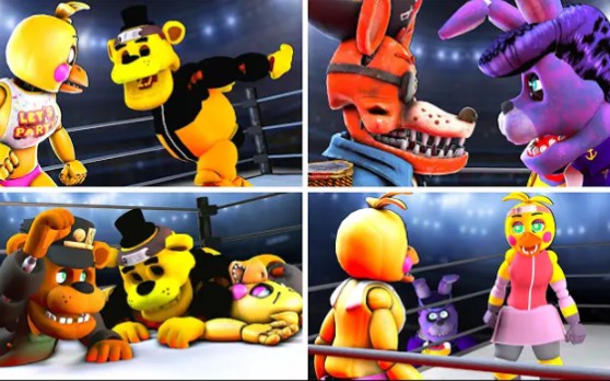 What if FNaF was a WWE Wresting Match Fight!?