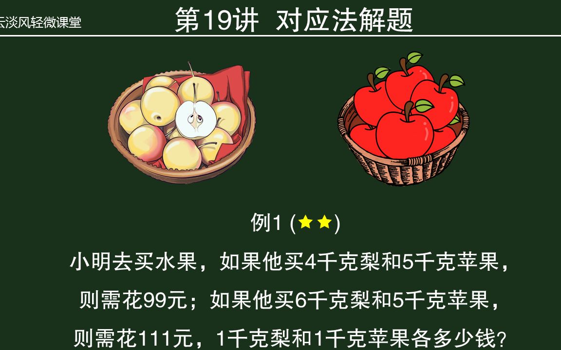 费曼学习法 谁说小朋友不会解方程 这题就是简单二元一次的思想