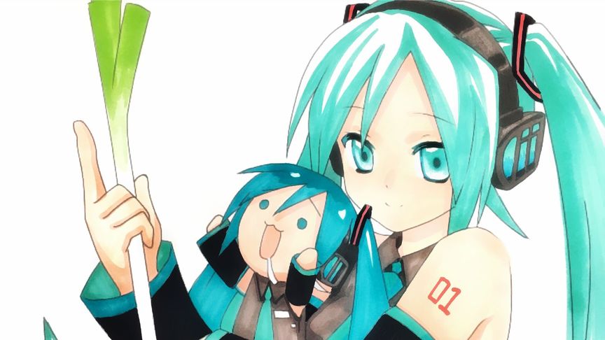【马克笔手绘】初音未来绘画教程 Q版Miku太可爱啦