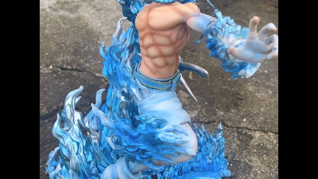 ...艾斯 重涂 火拳艾斯 冰雪奇缘配色 海贼王手办 重涂改色 模型 冰拳艾斯