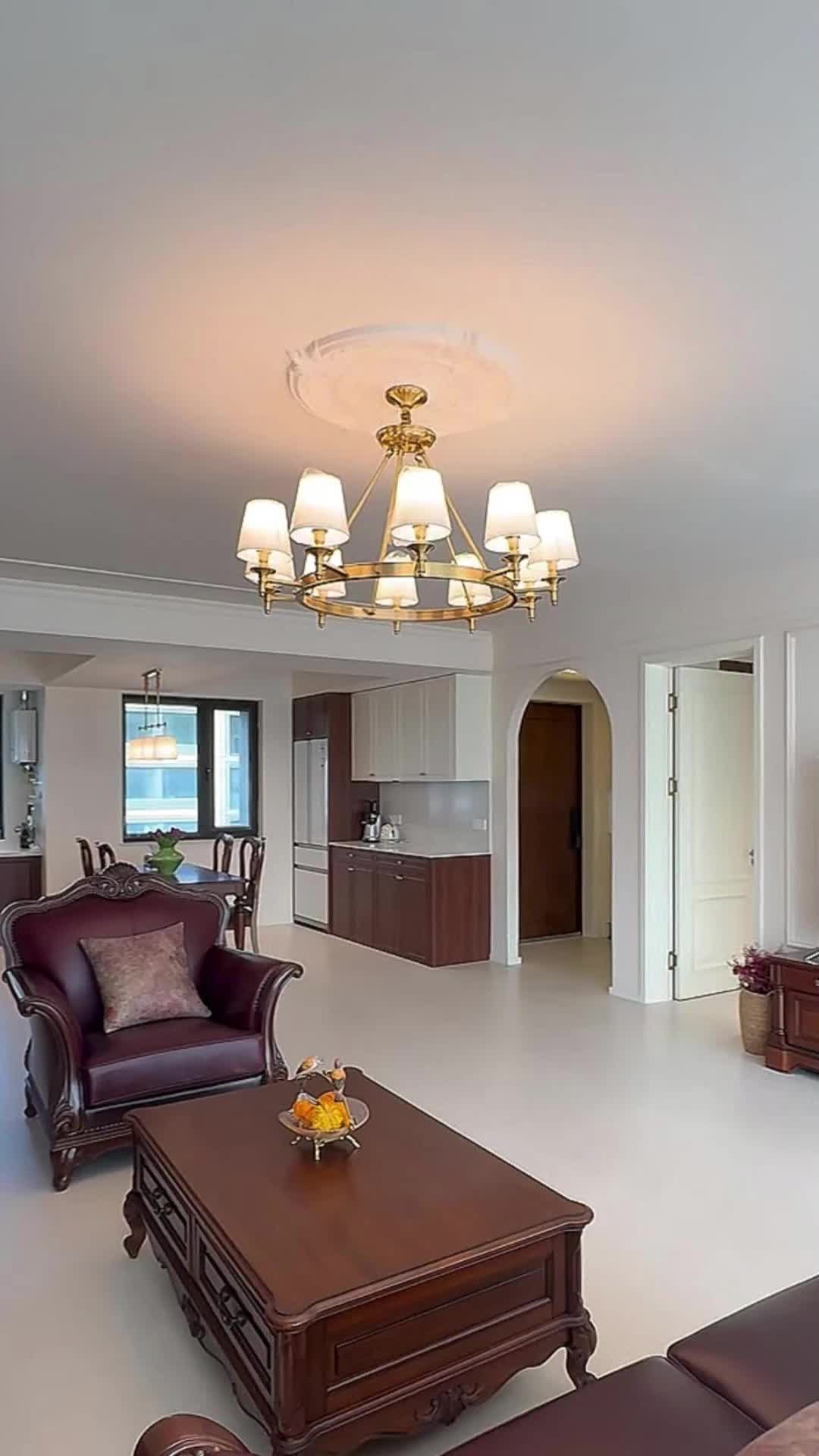 142㎡客餐厅一体,这通透感太绝了! 开放式格局让空间无限延伸,木与白...