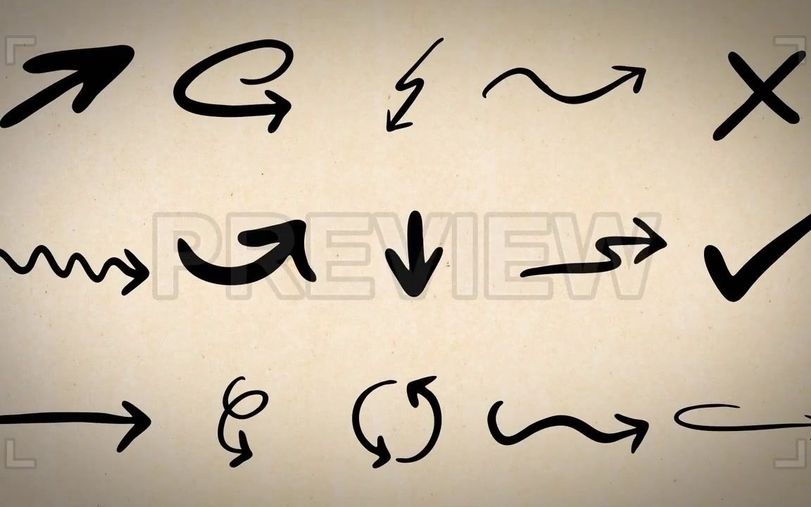 115个手绘标注提示箭头图形动画 Arrow Pack 有透明通道