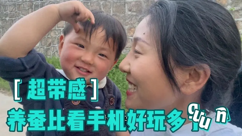 蚕宝宝在儿子的精心照顾下存活下来了,可喜可贺!