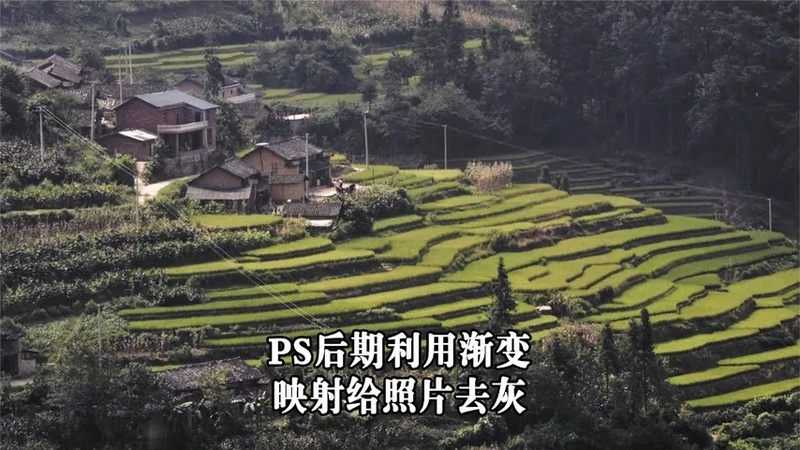 PS后期利用渐变映射对照片进行去灰的技巧