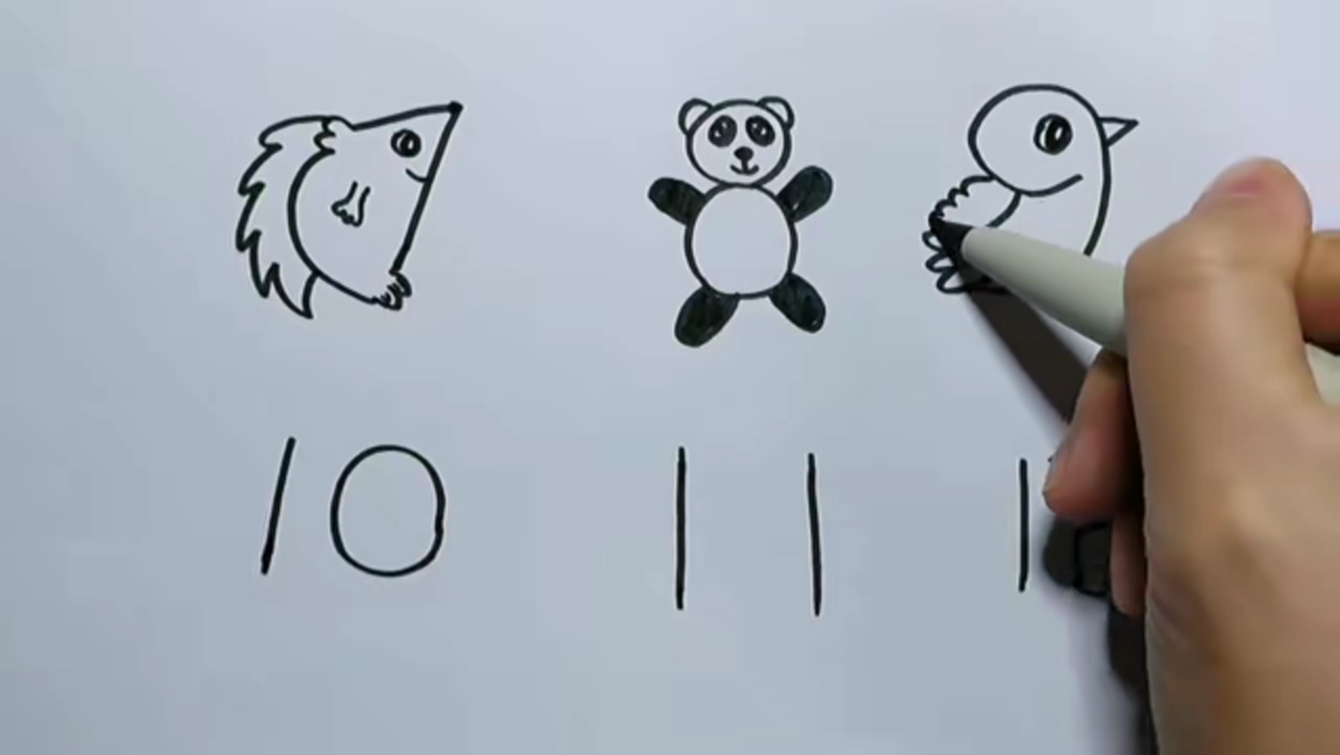 可爱的数字简笔画画起来