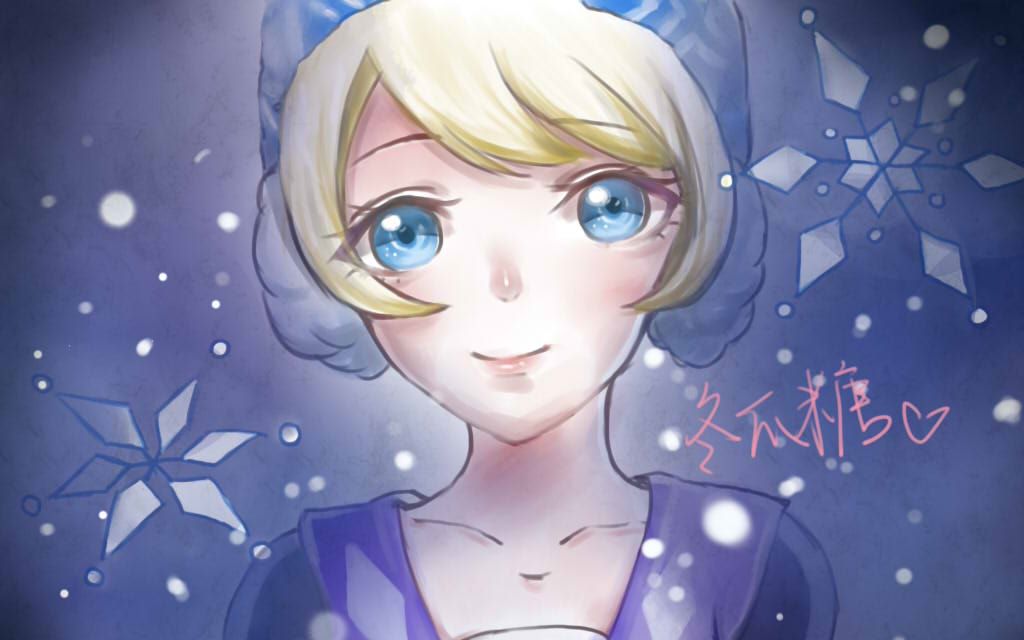 新手第一次在电脑上画画,涂个冰雪节发条~