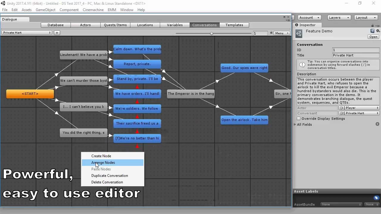Unity-交互式对话和任务系统 Dialogue System for Unity[video+audio]