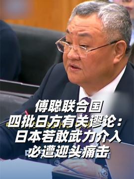 傅聪联合国四批日方有关谬论:日本若敢武力介入必遭迎头痛击