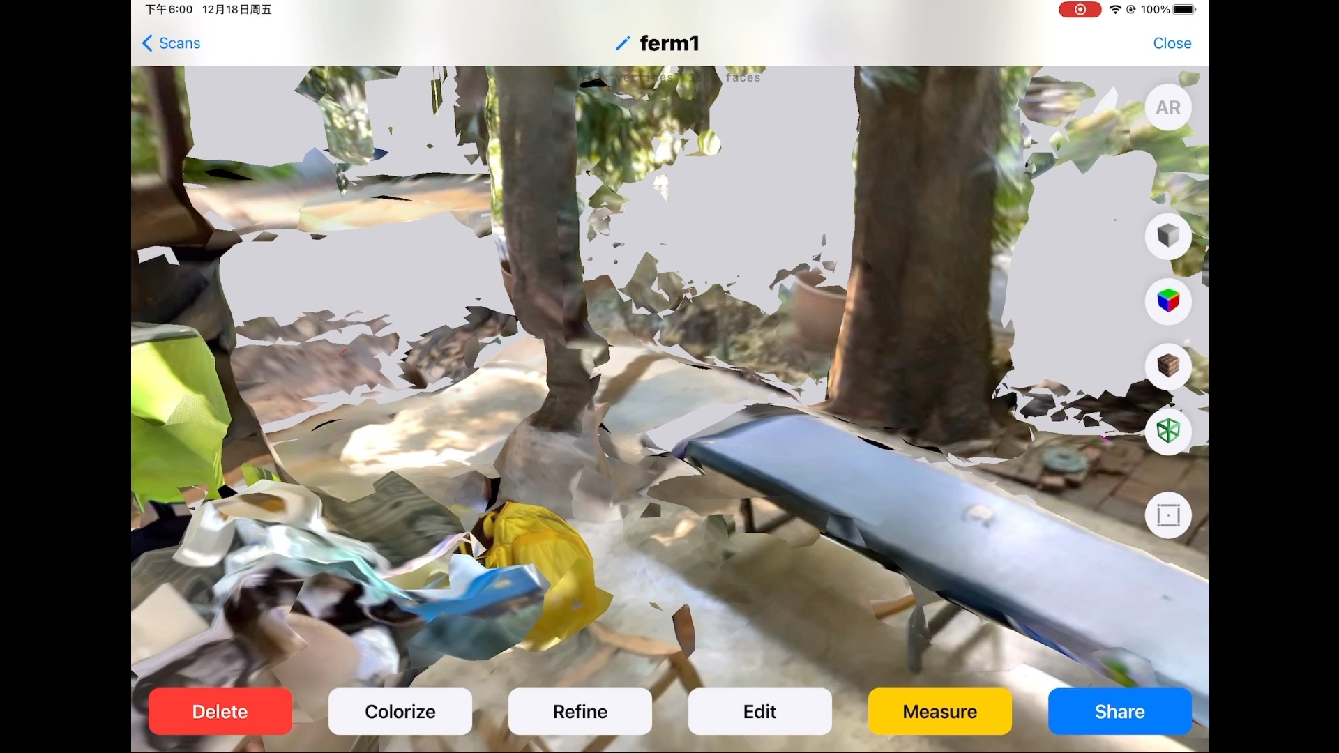 日更第127天第一次尝试iPad pro雷达扫描功能,使用3d scanner app ...