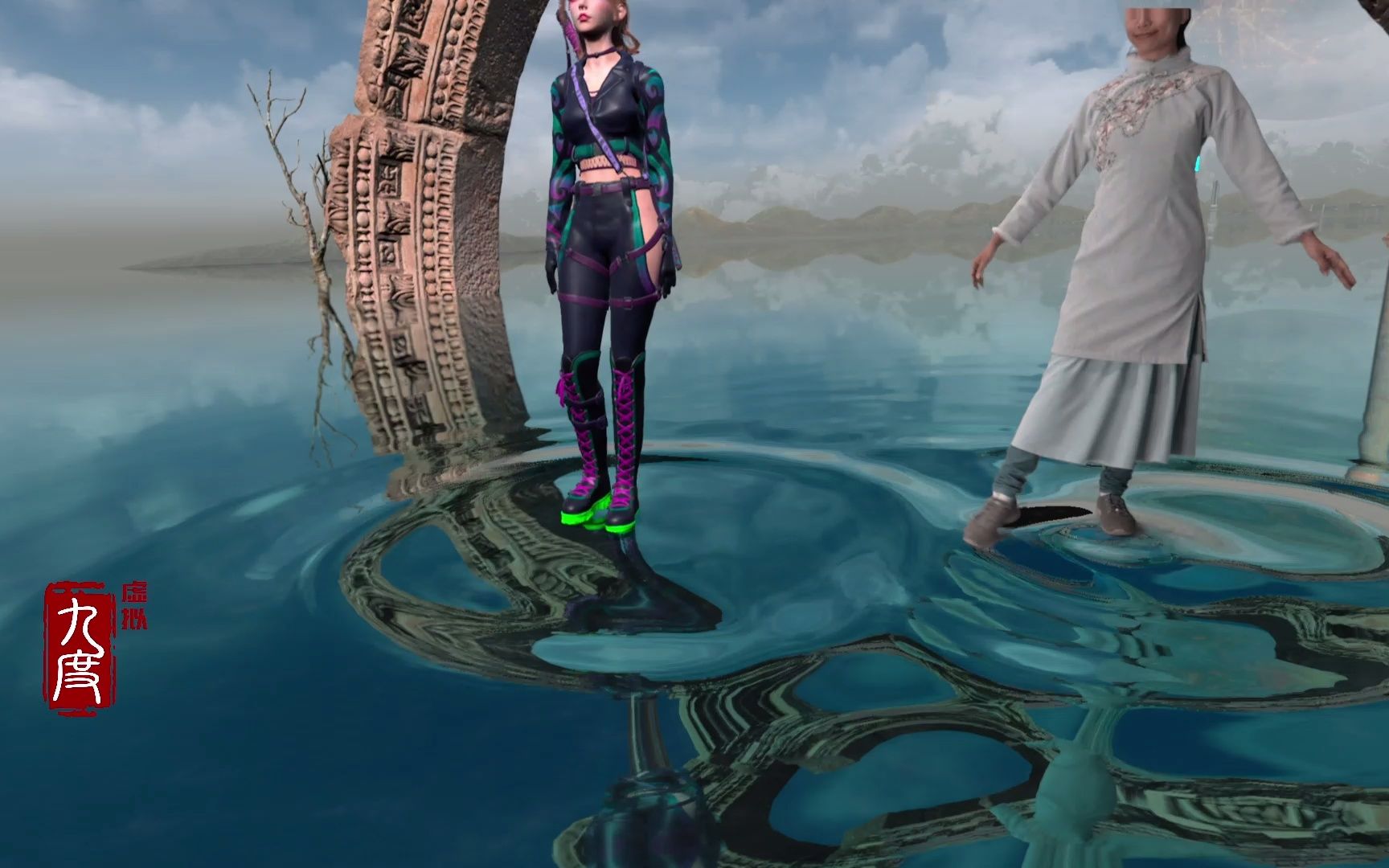 九度虚拟科技:水面双人虚实互动